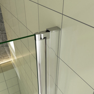 Probaty Bathrooms 1000x1400mm Over Bath Shower Screen Pivot Hinged 2 ...