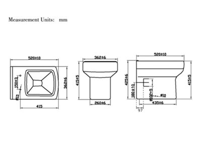 Probaty Bathrooms Back To Wall Toilet Modern Short Projection BTW Pan ...