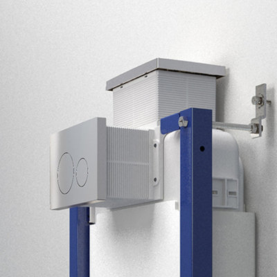 Probaty Bathrooms Dual Flushing Plate Chrome Round Button Wall Hung ...