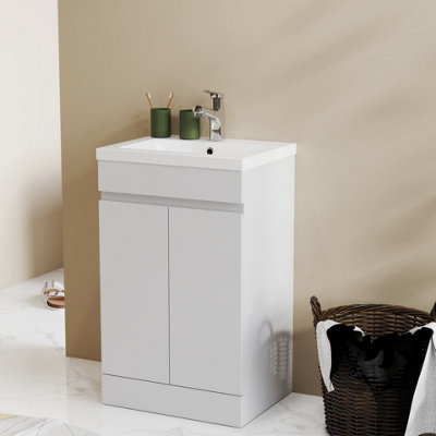 Probaty Bathrooms Vanity Unit Matte White MDF,500x385x800MM ...