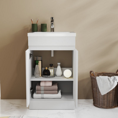Probaty Bathrooms Vanity Unit Matte White MDF,500x385x800MM ...