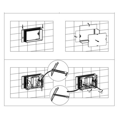 Probaty Bathrooms White Round Button Dual Flushing Plate Wall Hung ...