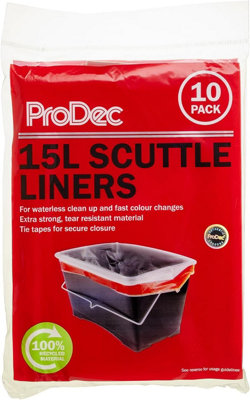 ProDec 10 pcs 15 litre Recycled Plastic Paint Scuttle Liners for Quick ...