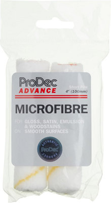 ProDec Advance 2 Pack 4 inch Short Pile Microfibre Mini Paint Rollers ...