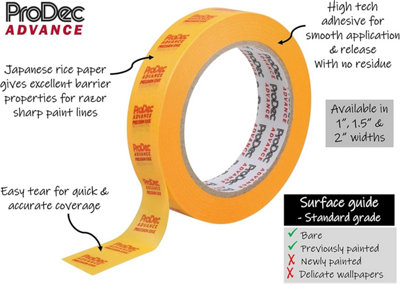 ProDec - Advance Precision Edge Masking Tape - 24mm x 50m Standard