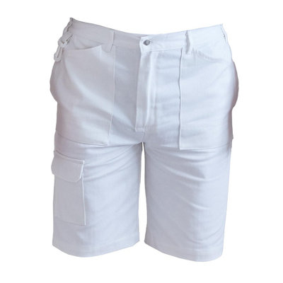 ProDec Painter's Shorts for Men & Women, 100% Cotton Drill White Work ...