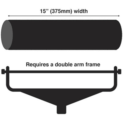 ProDec Thunder 15" Medium Pile Acrylic Roller + Double Arm Frame ...