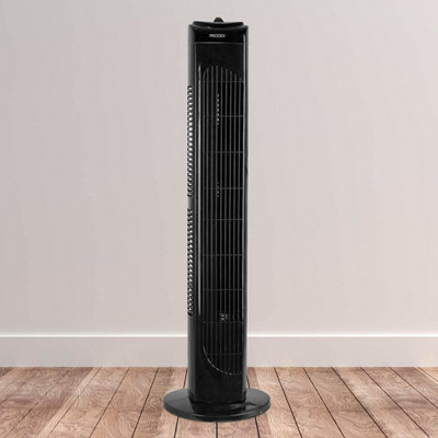 Prodex PX5229B Tower Fan, Oscillating, 3 Speed, 29 Inch, Black