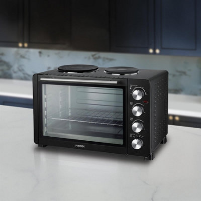 Prodex PX7145B Electric Mini Oven with Grill and Double Hotplate Hob ...