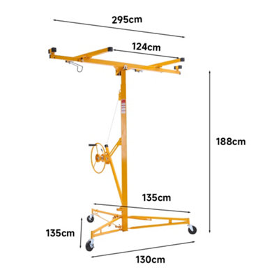 Profession Mobile Drywall Hoist Plasterboard Lifter Caster Panel Sheet ...