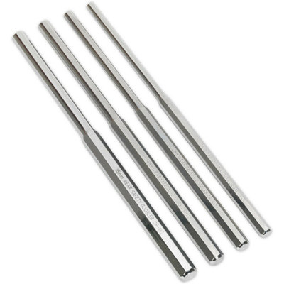 Professional 4 Piece 350mm Extra-Long Parallel Pin Punch Set - Chromoly ...