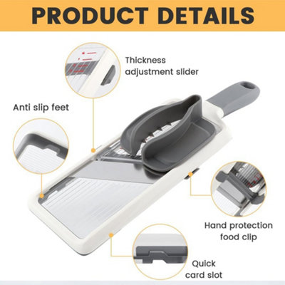 Professional Adjustable Mandolin Slicer & Vegetable Cutter with Hand ...