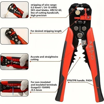 Professional Automatic Wire Striper Cutter Stripper Crimper Pliers ...