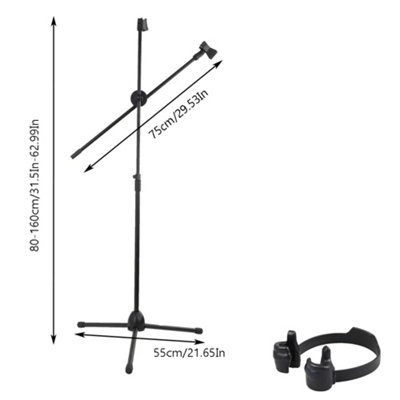 PROFESSIONAL BOOM MICROPHONE MIC STAND HOLDER ADJUSTABLE WITH FREE ...