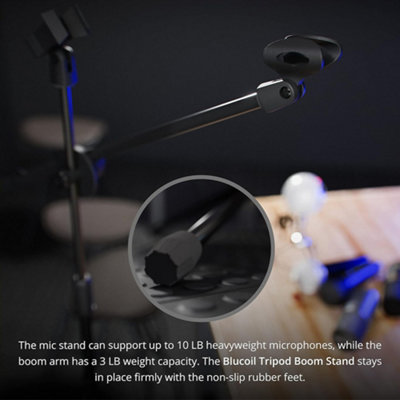 PROFESSIONAL BOOM MICROPHONE MIC STAND HOLDER ADJUSTABLE WITH FREE ...