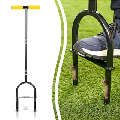 Professional Core Lawn Aerator Heavy-Duty Iron Tubing Aerator with ...