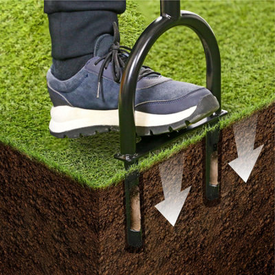 Professional Core Lawn Aerator Heavy-Duty Iron Tubing Aerator with ...