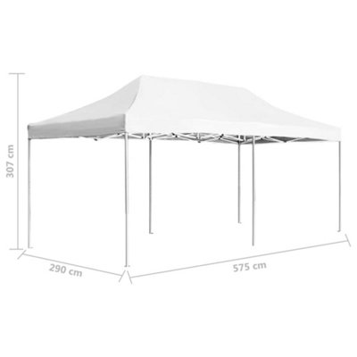 Professional Folding Party Tent Garden Gazebo Canopy Aluminium 6x3 m White