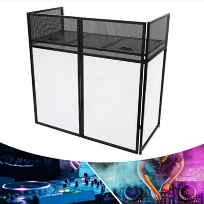 Professional Mobile DJ Booth Deck Stand Screen Facade Mixer Laptop DJ ...