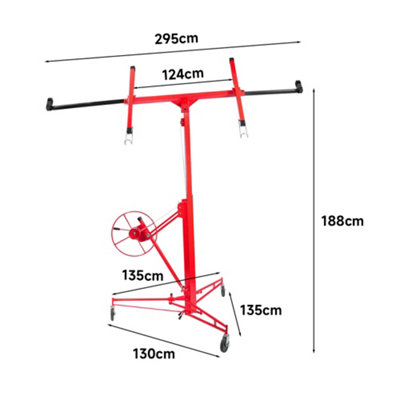 Professional Mobile Drywall Hoist Plasterboard Lifter with Caster Panel ...