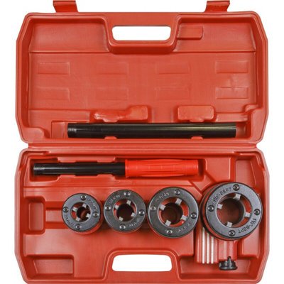 Professional Ratcheting Pipe Threading Kit for BSPT Sizes 1/2" to 1-1/4 ...