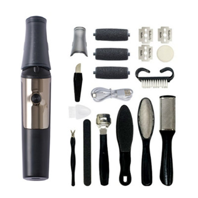 Professional Rechargeable 3-Speed Electric Pedicure Tool Set with 3 ...