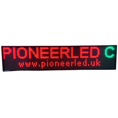 Programmable LED Scrolling Sign PioneerLED P10 195x35cm Outdoor