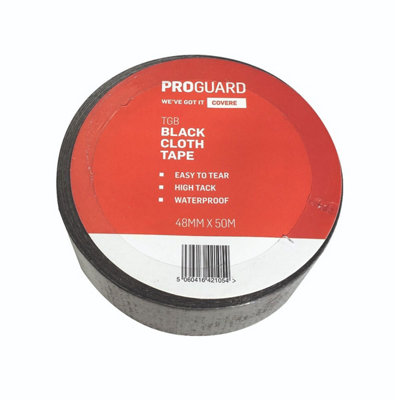 PROGUARD BLACK CLOTH TAPE 72MM X 50M