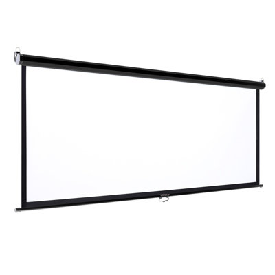 Projector Screen with Manual Pull Down for Home Theater 92" 4:3