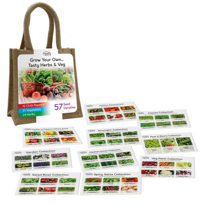 Pronto Seed Vegetable Bumper Collection - 57 Herb, Vegetable & Chilli ...