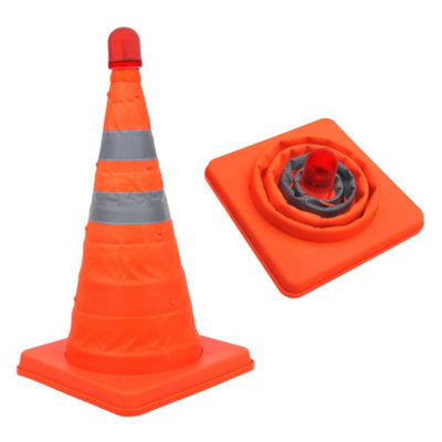 ProPlus 2 pcs Safety Cones Collapsible with LEDs | DIY at B&Q