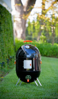 ProQ BBQ Smoker (Frontier V4 - 43cm), 4in1 Charcoal Barbecue Meat ...