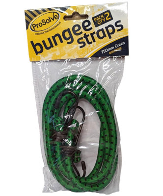 Prosolve 750mm Bungee Straps Green Pack of 2 at B&Q