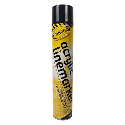 Prosolve Black 750ml Temporary Linemarker Paint Pack of 12 Cans