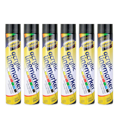 Prosolve Black 750ml Temporary Linemarker Paint Pack of 6 Cans | DIY at B&Q