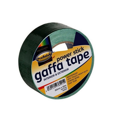 Prosolve Green Gaffa Tape 50mm x 50m Water Resistant Adhesive Heavy Duty