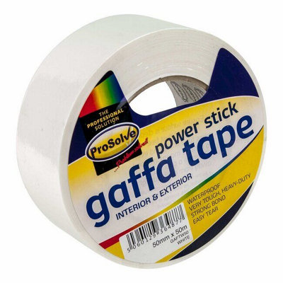 Prosolve White Gaffa Tape 50mm x 50Mtr Water Resistant | DIY at B&Q