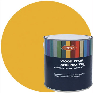 Protek Wood Stain & Protect 1L Mustard Yellow | DIY at B&Q