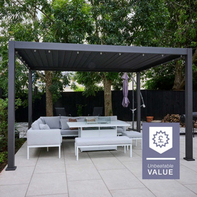 Proteus Grey 3000x4000x2500 Aluminium Pergola