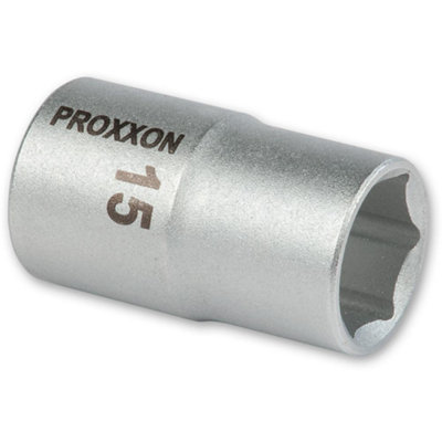 PROXXON 1/2" Square Drive Socket - 15mm