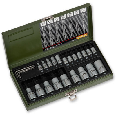 PROXXON 24 Piece Torx Socket Set (1/4" & 1/2")