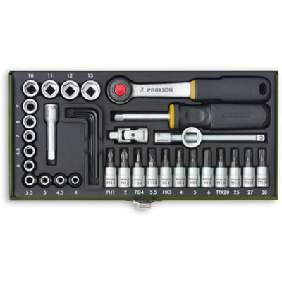 PROXXON 36 Piece Precision Engineer's Socket Set (1/4")