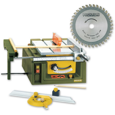Proxxon FET Table Saw & 80mm Saw Blade - PACKAGE DEAL | DIY at B&Q