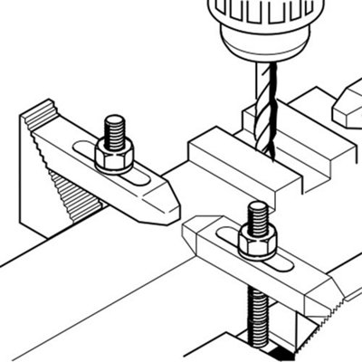 Proxxon Step Clamp Set - Clamps objects to approx 35mm high