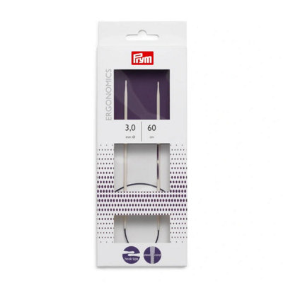 Prym Ergonomics 3.0 mm x 60 cm Circular Knitting Pins / Needles