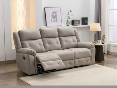 PS Global 3+1+1 Light Grey Fabric Reclining sofa