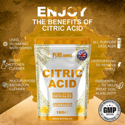 PSN Citric Acid Fine Granulated 1KG for Descaler, Multi-Surface & Multi ...