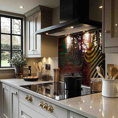 Psychedelic Print Splash Back designer style