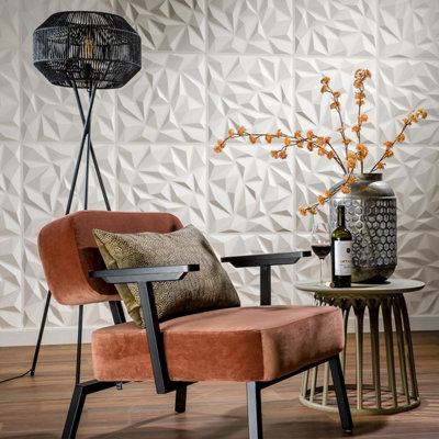 Puck Design 3D Wall Panels Off White - 12 Boards 50x50cm Wall Panels ...