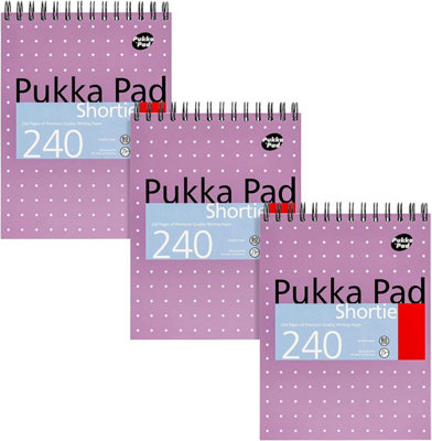 Pukka Pad, Shortie Writing Pad 3-Pack 23.5 x 17.8cm Wire Head-Bound ...